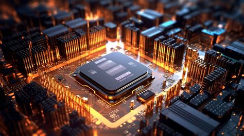 Cpu 개념을 위한 기술적 배경인 마더보드 및 디지털 칩의 3d 그림 마이크로프로세서 마이크로칩 집적 회로 배경 일러스트