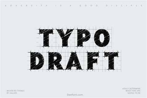 Typo Draft Font Free Download And Preview Deefont