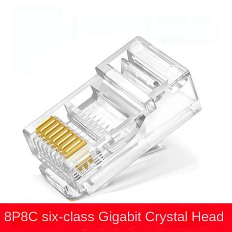 Rj45 Network Cable Modular Plug Ethernet Connector Unshielded 8 Pin Utp