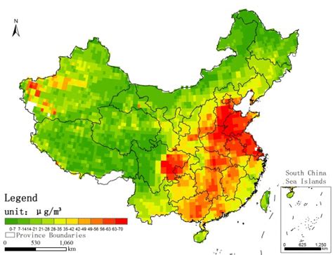 The Estimated Distribution Of Pm 25 Concentrations In China From 2001 Download Scientific