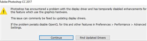 Display Driver Error Message Adobe Community