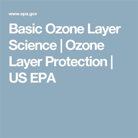Basic Ozone Layer Science Ozone Layer Protection Us Epa