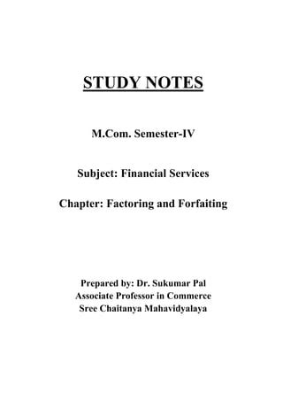 STUDY NOTES FACTORING Pdf