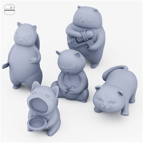 PLOTTING CAT 3D Model 3D Printable CGTrader