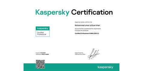 Muhammad Umar Sufiyan Khan On Linkedin Kaspersky Cybersecurity