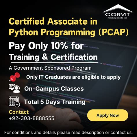 Corvit Systems Lahore 🚀 Certified Associate In Python Programming