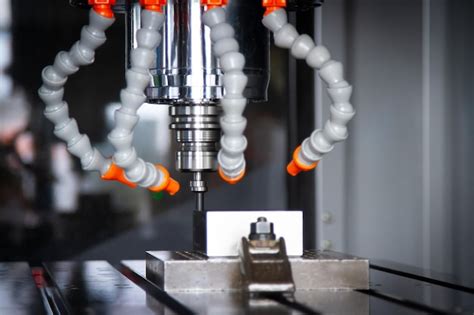 Premium Photo Cnc Machining Center Setting Center Bar After Cutting Metal