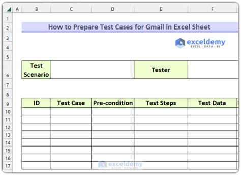 Prepare Test Cases For Gmail In Excel Sheet With Easy Steps