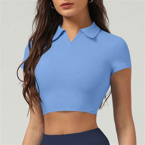 Blmnix Blue Athletic Top Formal Work Gym Running Plus Size Womens