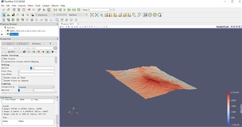 Visualization How To Visual A 3d Bathymetry Data In Paraview Stack
