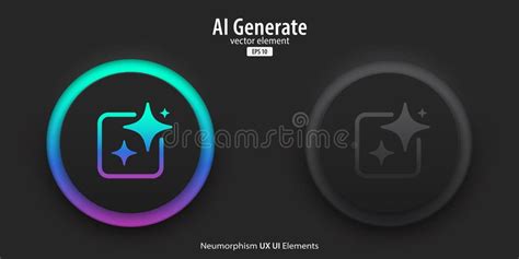 Set Of Generative Ai Buttons Active And Inactive Buttons With