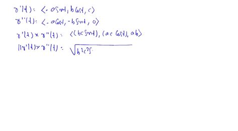⏩solvedfind The Curvature On The Graph Of The Elliptical Helix Numerade