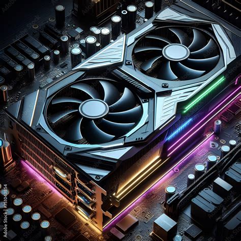Next Generation Modern High End Powerful Hardware Gaming Computer GPU Graphics Card Processing