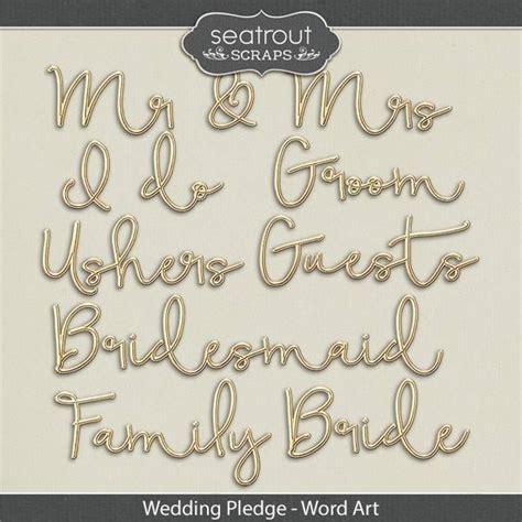 Wedding Pledge Word Art Digital Art
