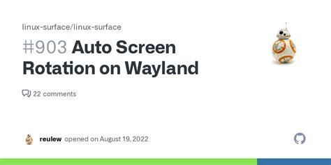 auto screen rotation on wayland · issue 903 · linux surface linux