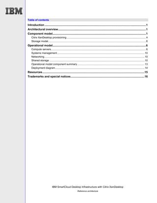 IBM SmartCloud Desktop Infrastructure With Citrix XenDesktop PDF Cloud Computing Internet