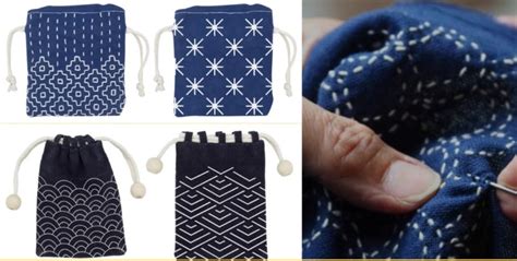 Sashiko Drawstring Bag Website