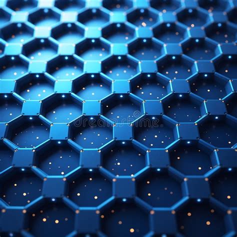 Futuristic Abstract Design With Interconnected Hexagonal Honeycomb Pattern Stock Illustration