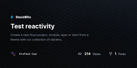 Test Reactivity Stackblitz