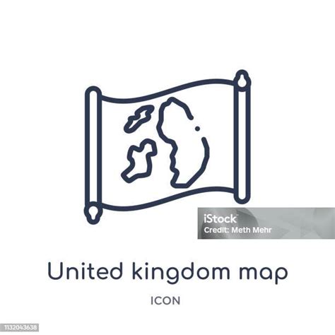 Linear United Kingdom Map Icon From Countrymaps Outline Collection Thin Line United Kingdom Map