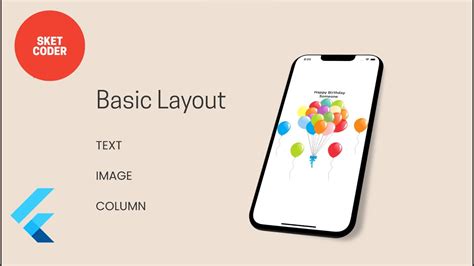 Birthday Card App Build Basic Layout In Flutter Flutter Hindi Flutter Flutterhindi