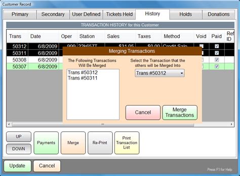 Merging Customer Transactions