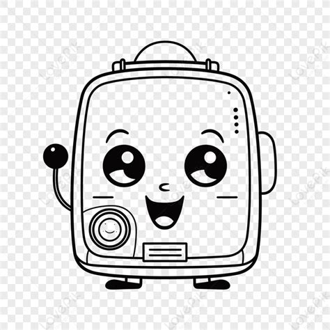 큰 눈 윤곽선 스케치가 있는 귀여운 작은 도시락 그리기 벡터개요 예술라인 아트 Png 일러스트 무료 다운로드 Lovepik