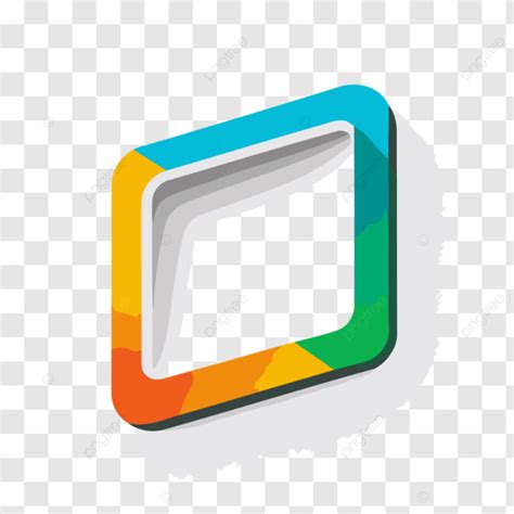 Free 3d Square Icon Psd Vector A Simplistic Colorful Icon Of Our On A White Background No