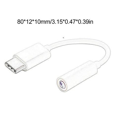 USB Type C Male To 3 5mm Jack Female USBC Type C T Vicedeal