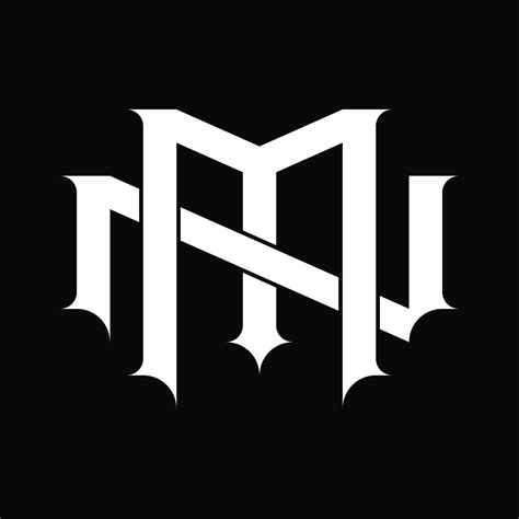 Nm Logo Monogram With Vintage Overlapping Linked Style Design Template 16565929 Vector Art At