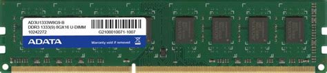 8gb Adata Ddr3 Pc3 10666 1333mhz Cl9 Desktop Memory Module