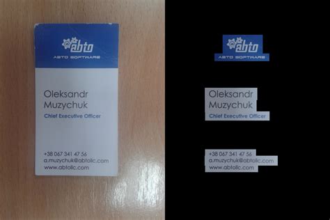 Image Processing For Business Card Layout Text Recognition