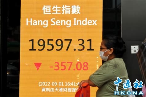 香港恒生指數跌35708點 報1959731點 圖集 香港中通社