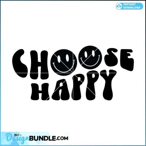 choose happy svg wavy text cut file instant download bestdesignbundle