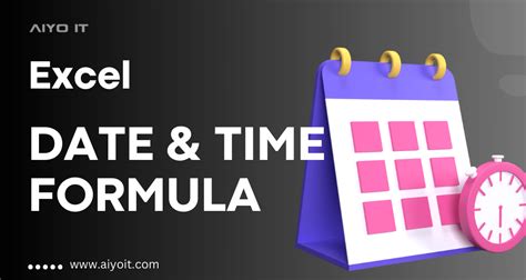 Date And Time Formula In MS Excel AIYO IT Tutorial