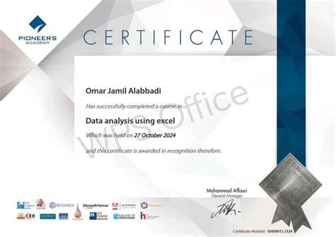 Excel Dataanalysis Learning Professionaldevelopment Omar Abbadi
