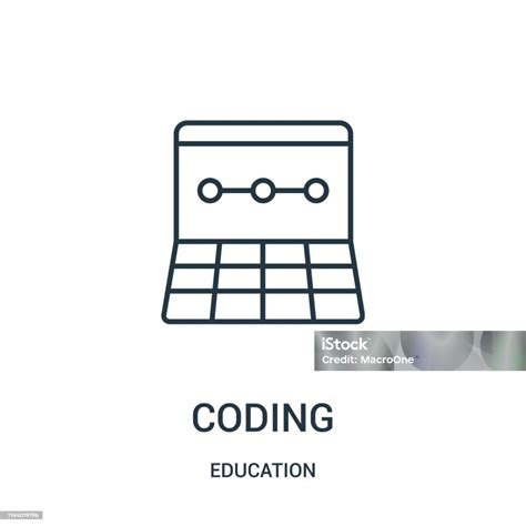 Coding Icon Vector From Education Collection Thin Line Coding Outline