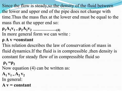 Equation Of Continuity Pptx Physics Science