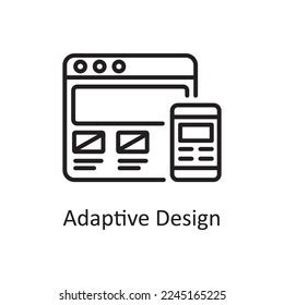Adaptive Design Vector Outline Icon Design Stock Vector Royalty Free Shutterstock