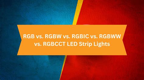 Rgb Vs Rgbw Vs Rgbic Vs Rgbww Vs Rgbcct Led Strip Lights