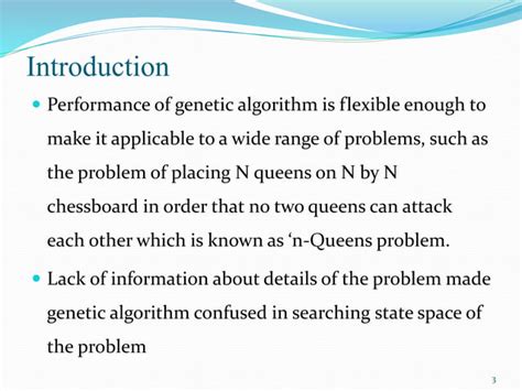 modified genetic algorithm for solving n queens problem pptx