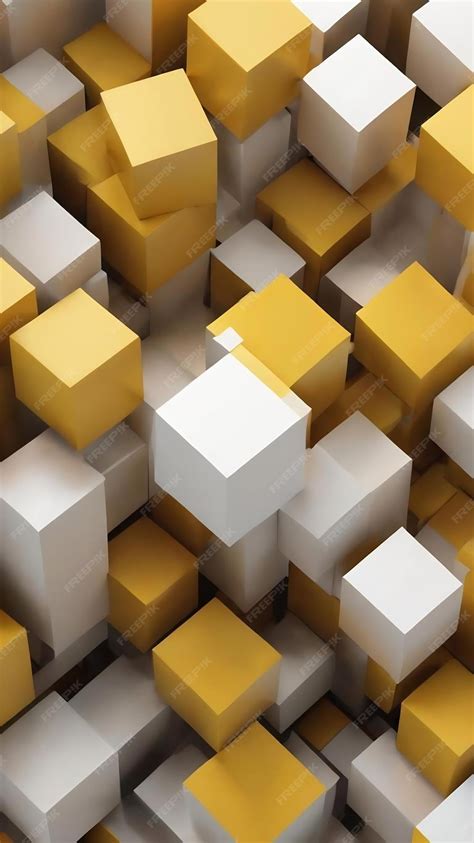 Premium Photo 3d Model Of A Yellow Cube Geometric Textures With