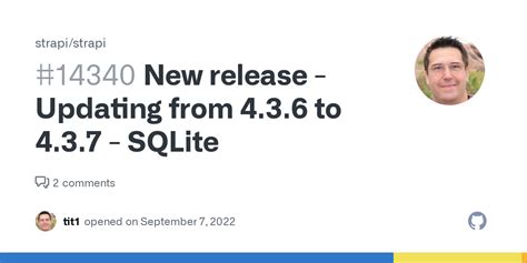 New Release Updating From 436 To 437 Sqlite · Issue 14340 · Strapistrapi · Github