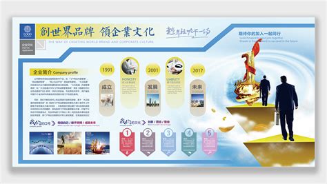 精于专业力求卓越企业文化宣传栏版面展板素材模板下载 图巨人