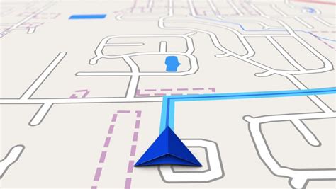 Gps Navigation Concept Arrow Moving Forward On A Map Seamless Loop