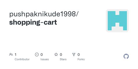 Github Pushpaknikude1998shopping Cart