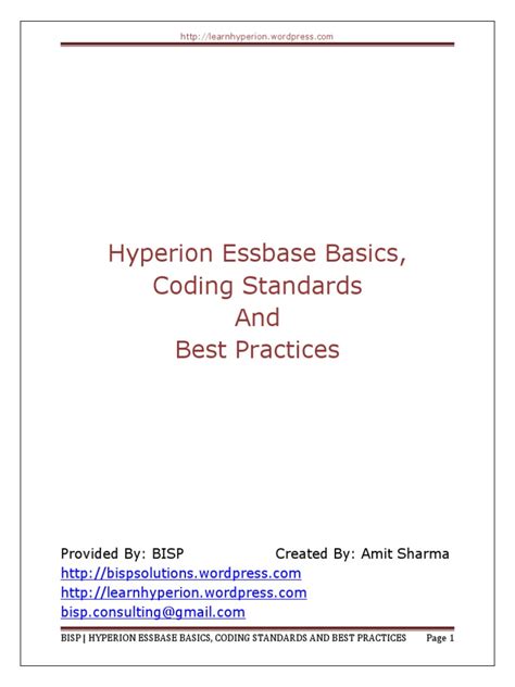 Hyperion Essbase Basics Pdf Databases Software Development