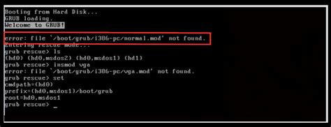 Ubuntu Error Bootgrubi386 Pcnormalmod Not Found Resolved