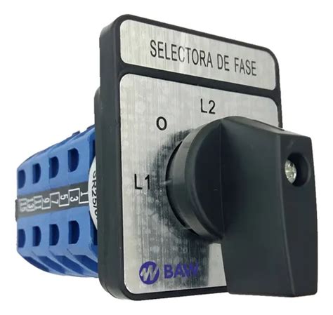 Selector Interruptor Rotativo 32a 5 Posiciones 2 Polos Baw Azul Envío