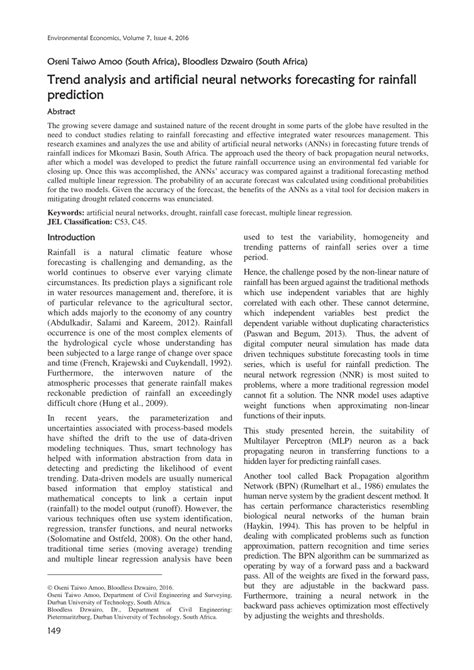 pdf trend analysis and artificial neural networks forecasting for